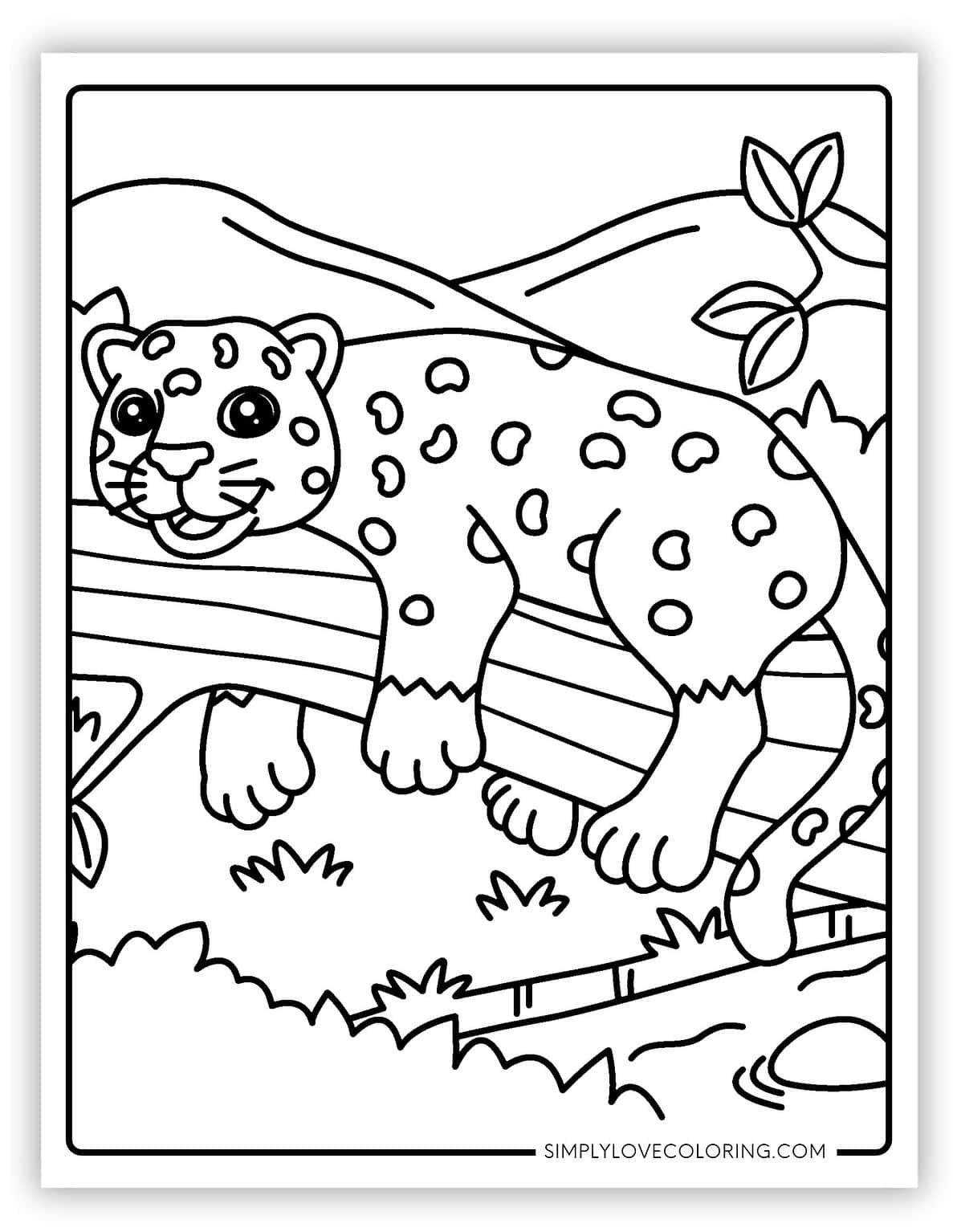 24 Leopard Coloring Pages (Free PDF Printables) - Simply Love Coloring