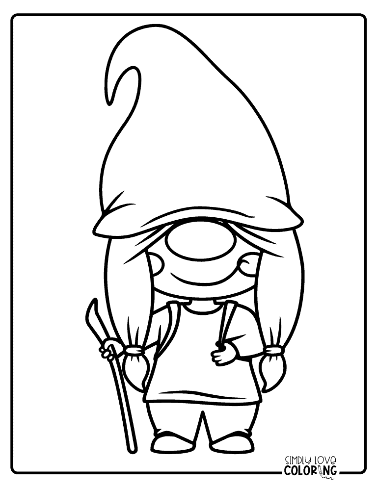 38 Gnome Coloring Pages (Free PDF Printables) - Simply Love Coloring