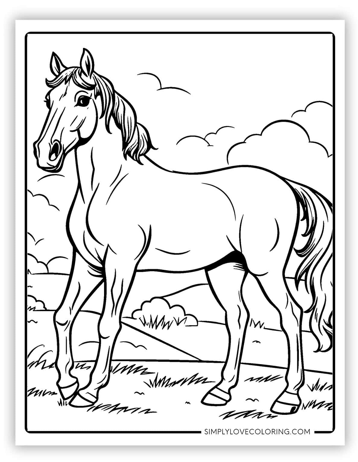 35 Horse Coloring Pages (Free PDF Printables) - Simply Love Coloring