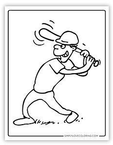 29 Baseball Coloring Pages (Free PDF Printables) - Simply Love Coloring