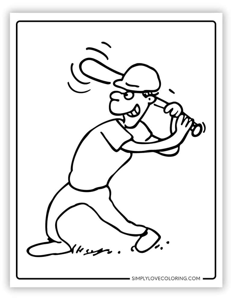 29 Baseball Coloring Pages (Free PDF Printables) - Simply Love Coloring