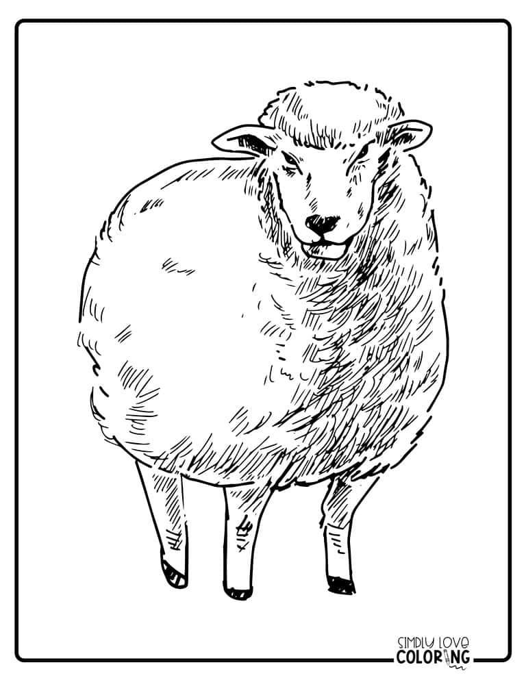 20 Sheep Coloring Pages (Free PDF Printables) - Simply Love Coloring