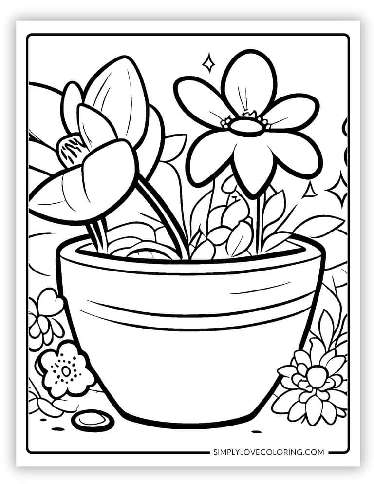 65 Beautiful Flower Coloring Pages (Free PDF Printables) - Simply Love ...
