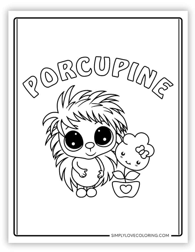 38 Porcupine Coloring Pages (Free PDF Printables) - Simply Love Coloring