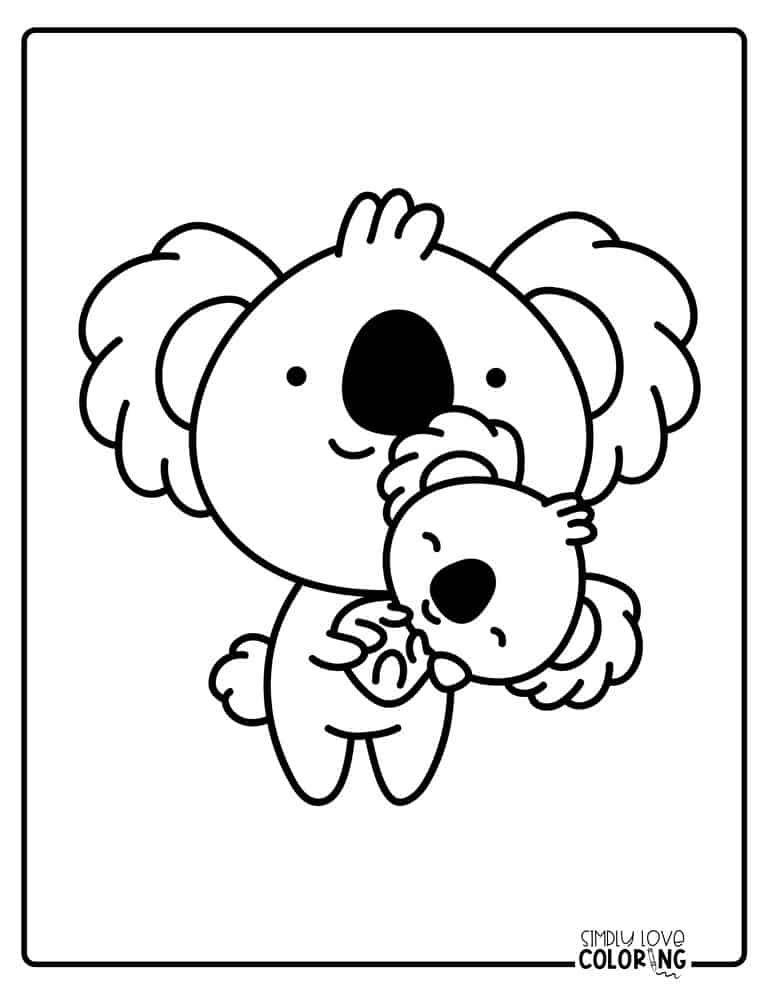14 Koala Bear Coloring Pages (Free PDF Printables) - Simply Love Coloring