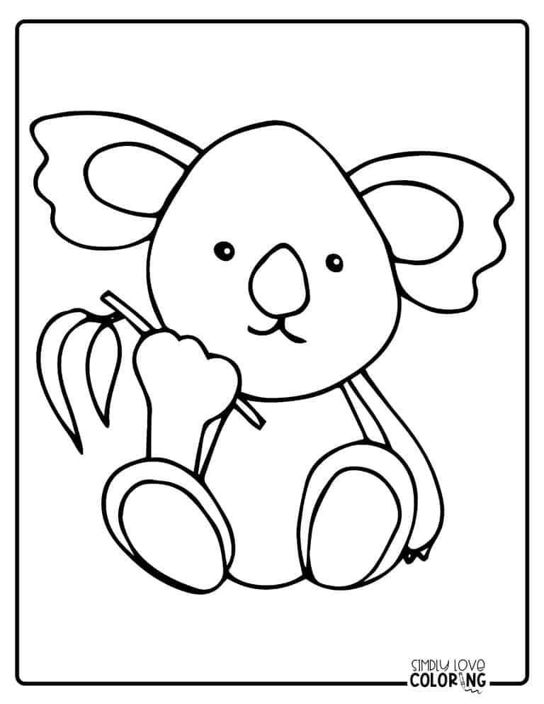 14 Koala Bear Coloring Pages (Free PDF Printables) - Simply Love Coloring