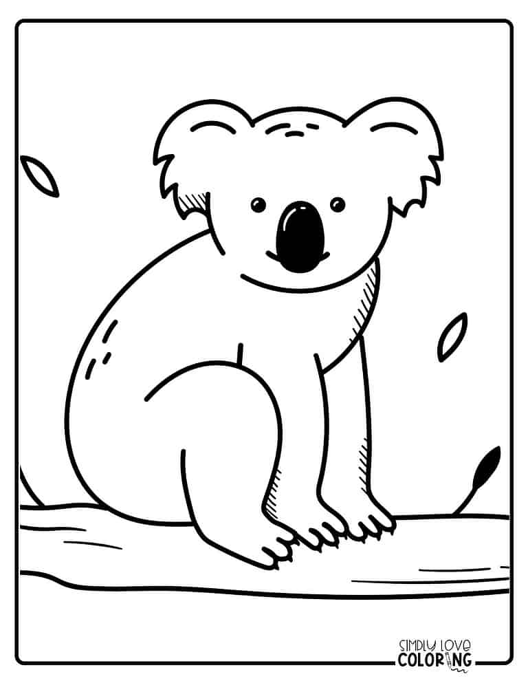 14 Koala Bear Coloring Pages (Free PDF Printables) - Simply Love Coloring