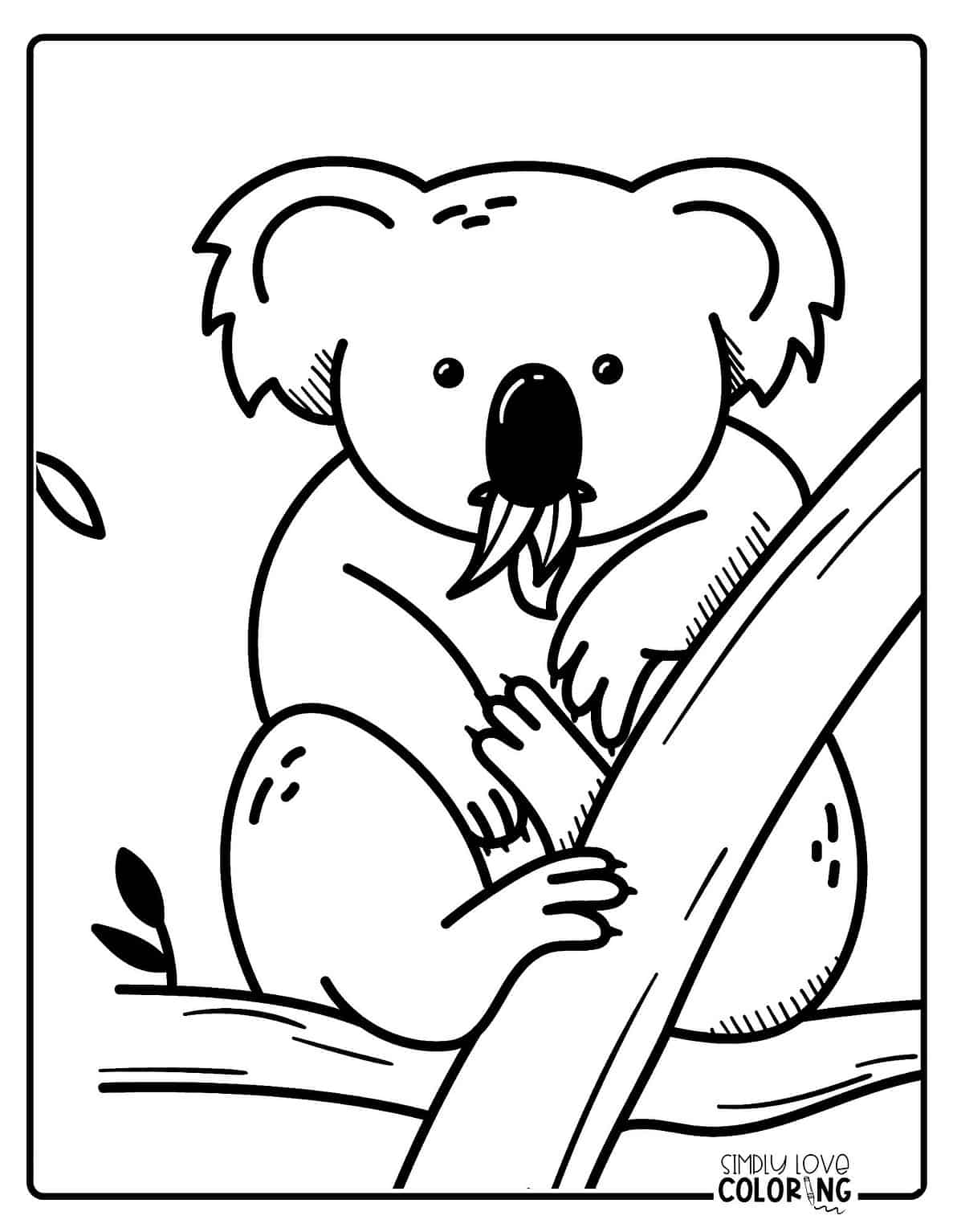14 Koala Bear Coloring Pages (Free PDF Printables) - Simply Love Coloring