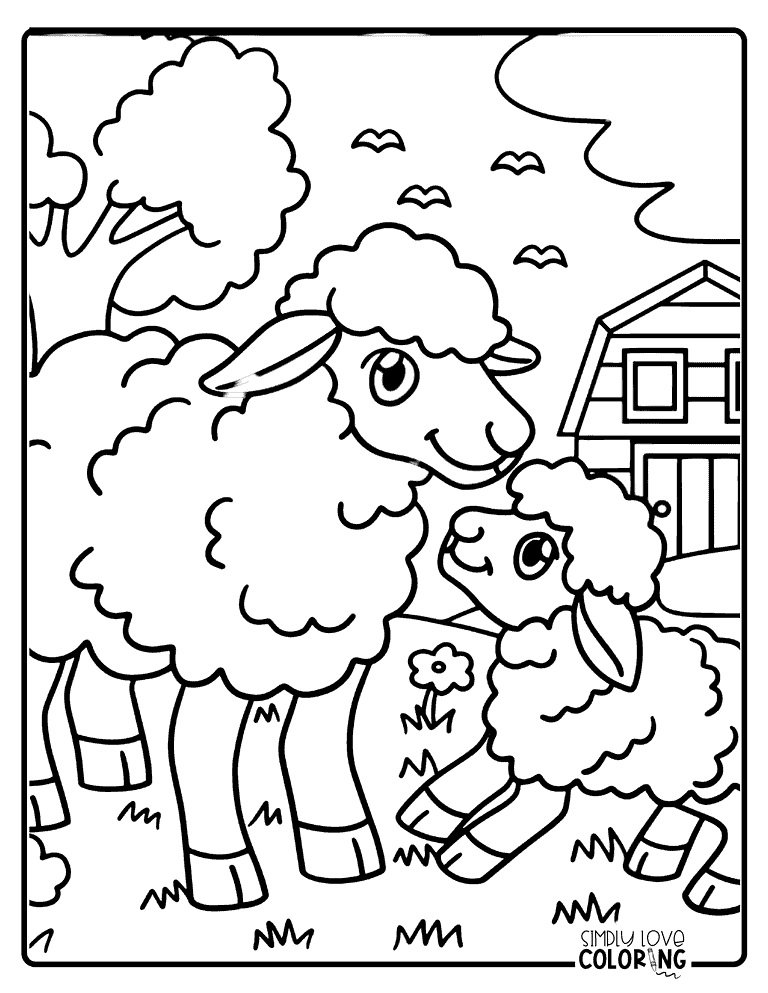 Lamb Coloring Pages (Free PDF Printables) - Simply Love Coloring