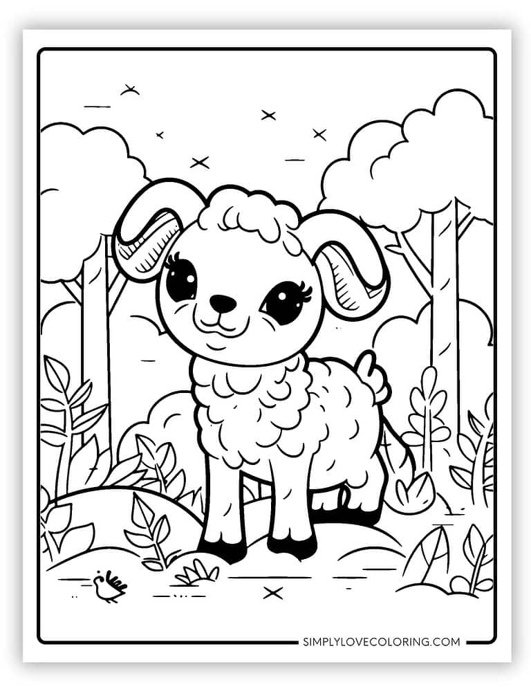 42 Lamb Coloring Pages (Free PDF Printables) - Simply Love Coloring