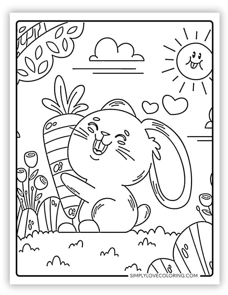 57 Cute Rabbit Coloring Pages (Free PDF Printables) - Simply Love Coloring