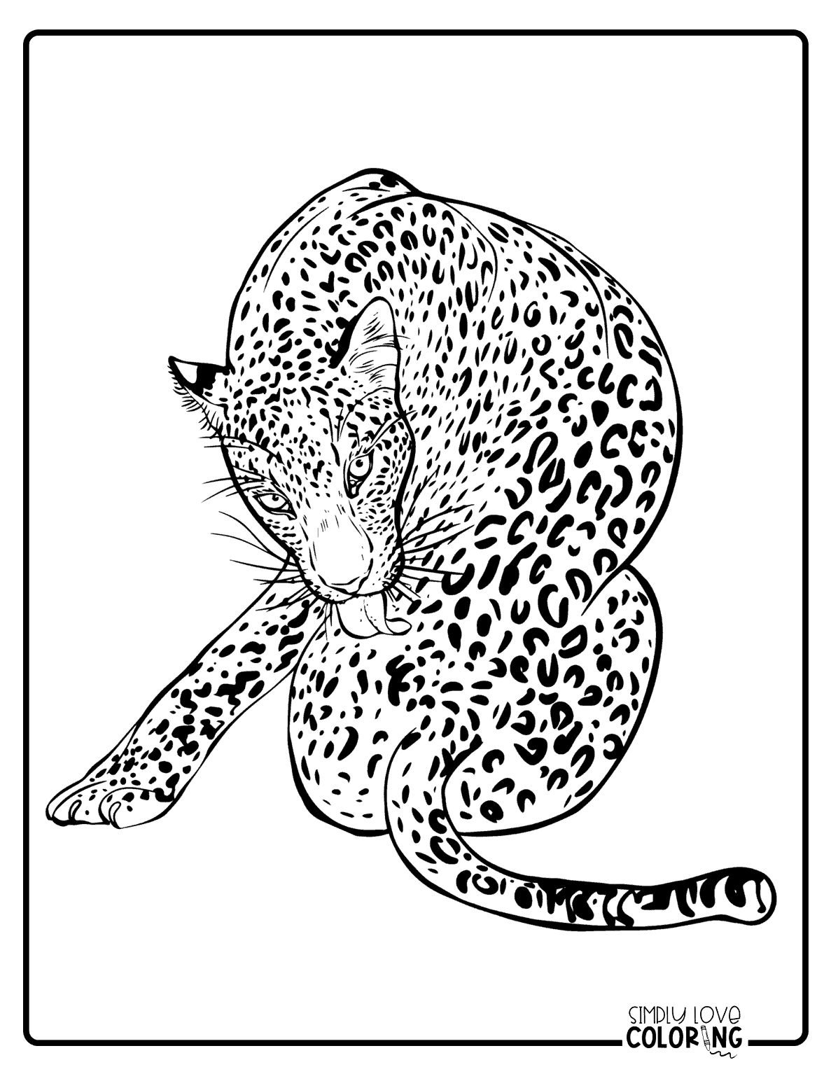 24 Leopard Coloring Pages (Free PDF Printables) - Simply Love Coloring