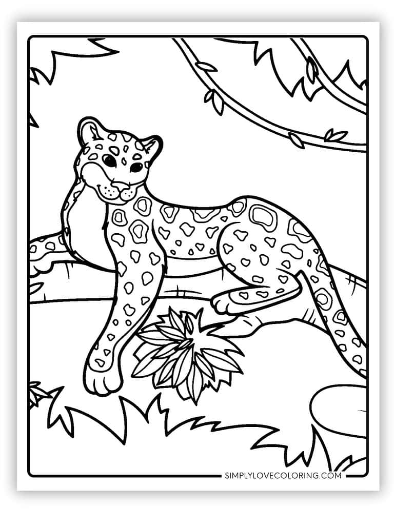 24 Leopard Coloring Pages (Free PDF Printables) - Simply Love Coloring