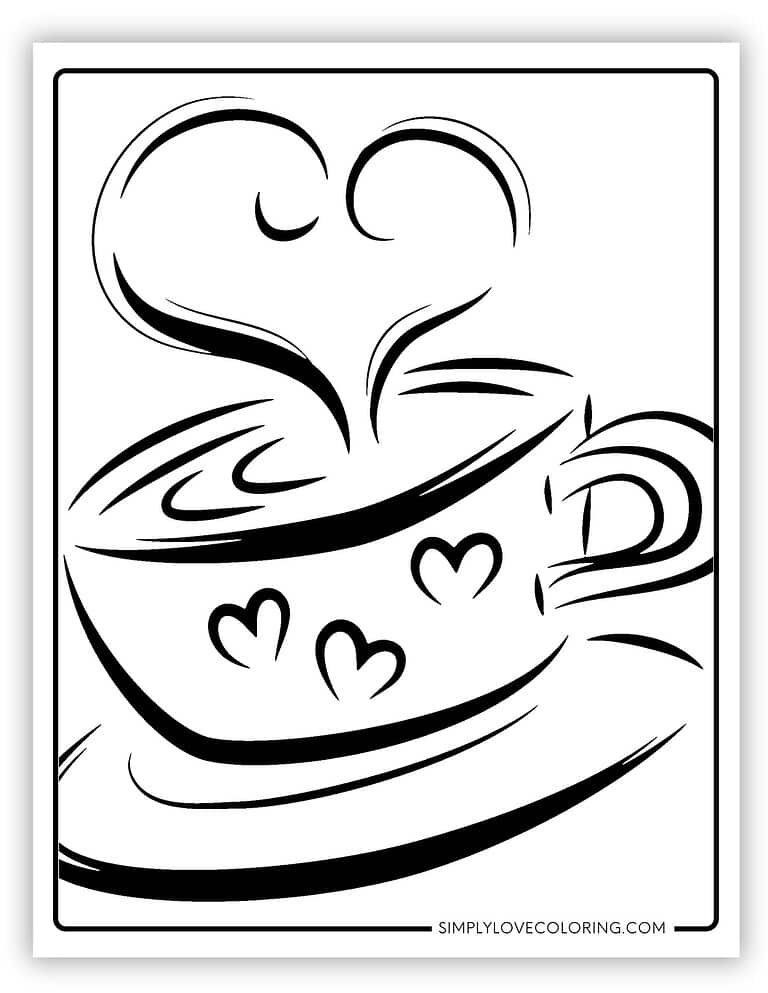 42 Coffee Coloring Pages (Free PDF Printables) - Simply Love Coloring