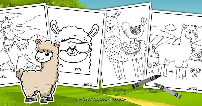 19 Llama Coloring Pages (Free PDF Printables) - Simply Love Coloring
