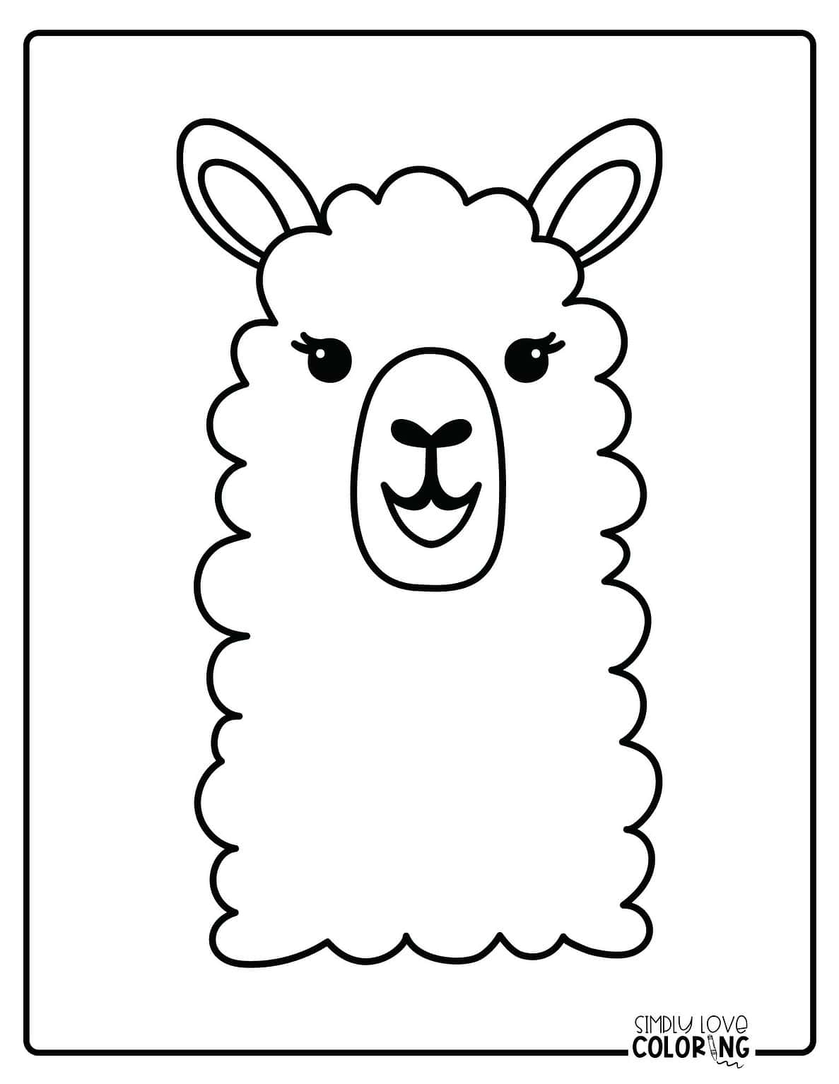 19 Llama Coloring Pages (Free PDF Printables) - Simply Love Coloring