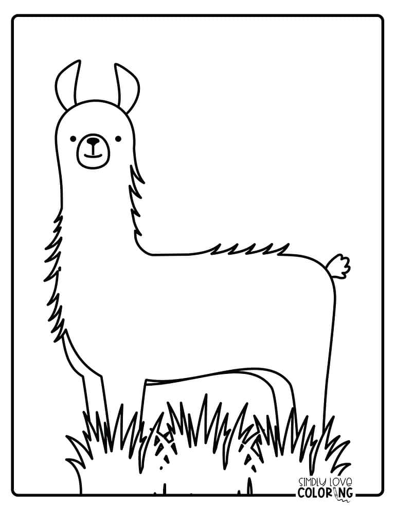 19 Llama Coloring Pages (Free PDF Printables) - Simply Love Coloring