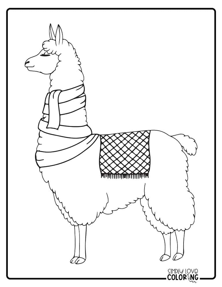 19 Llama Coloring Pages (Free PDF Printables) - Simply Love Coloring