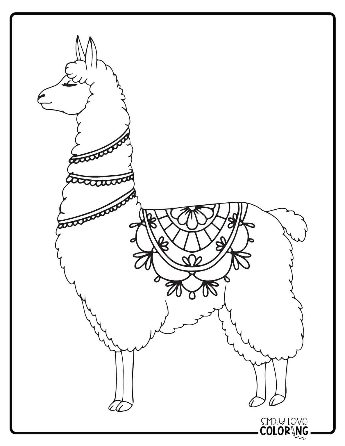 19 Llama Coloring Pages (Free PDF Printables) - Simply Love Coloring
