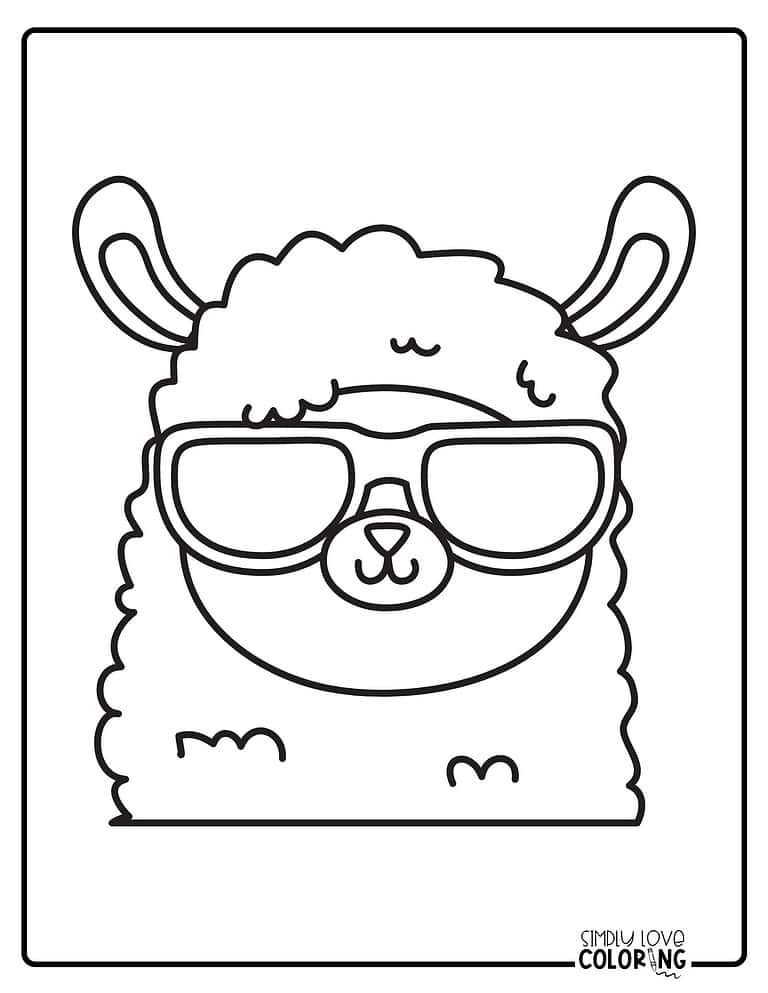 19 Llama Coloring Pages (Free PDF Printables) - Simply Love Coloring