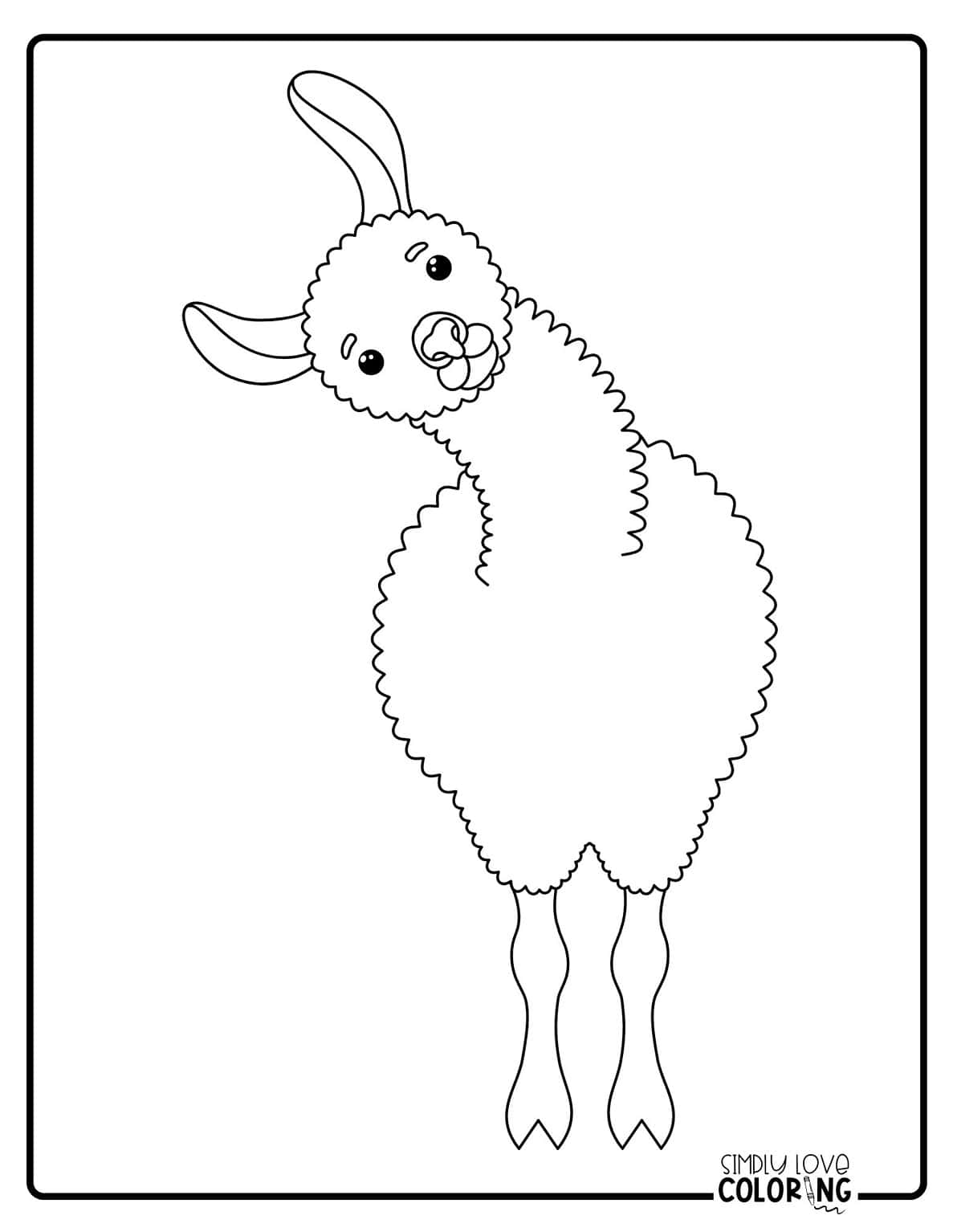 19 Llama Coloring Pages (Free PDF Printables) - Simply Love Coloring