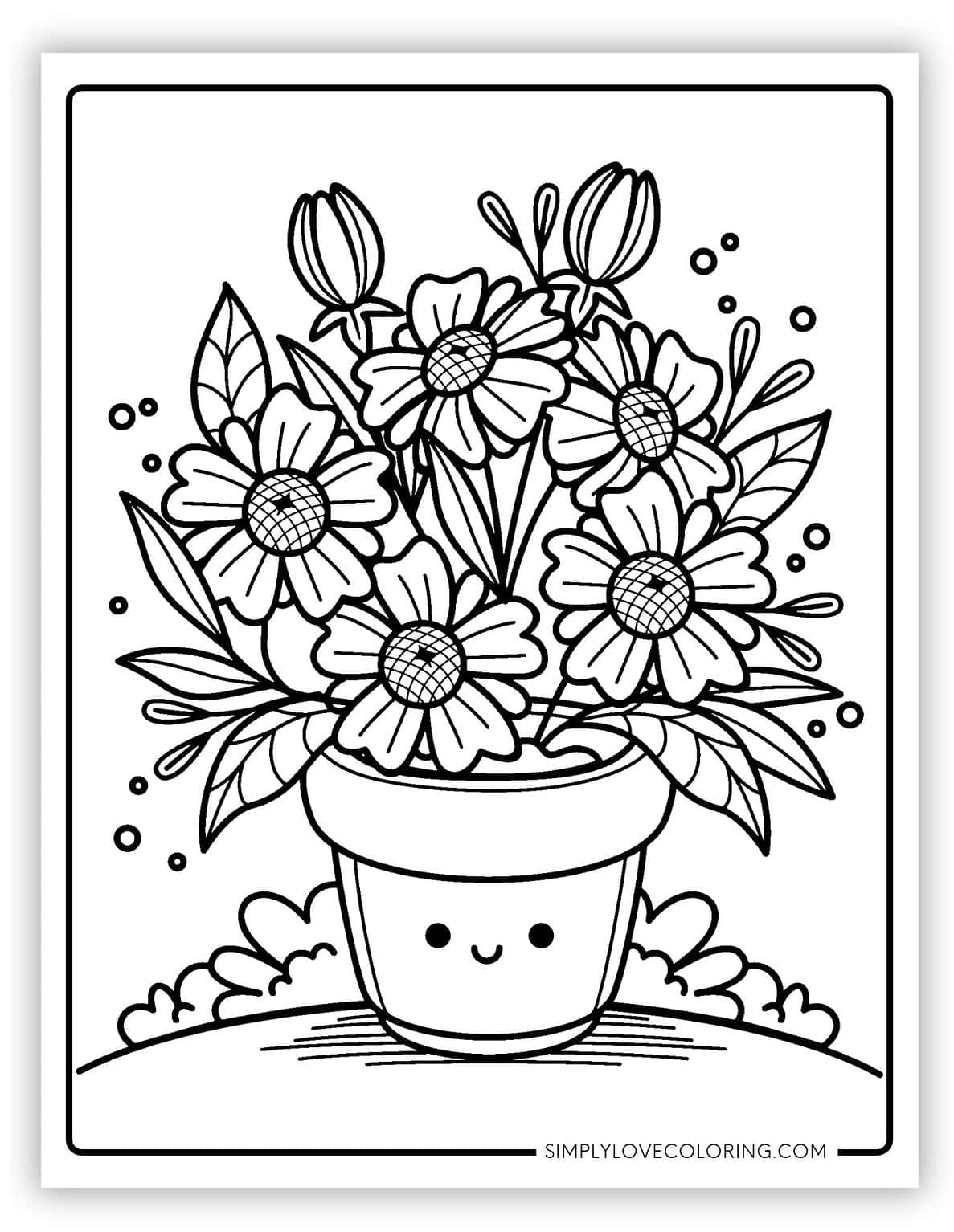 65 Beautiful Flower Coloring Pages (Free PDF Printables) - Simply Love ...