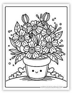 65 Beautiful Flower Coloring Pages (Free PDF Printables) - Simply Love ...