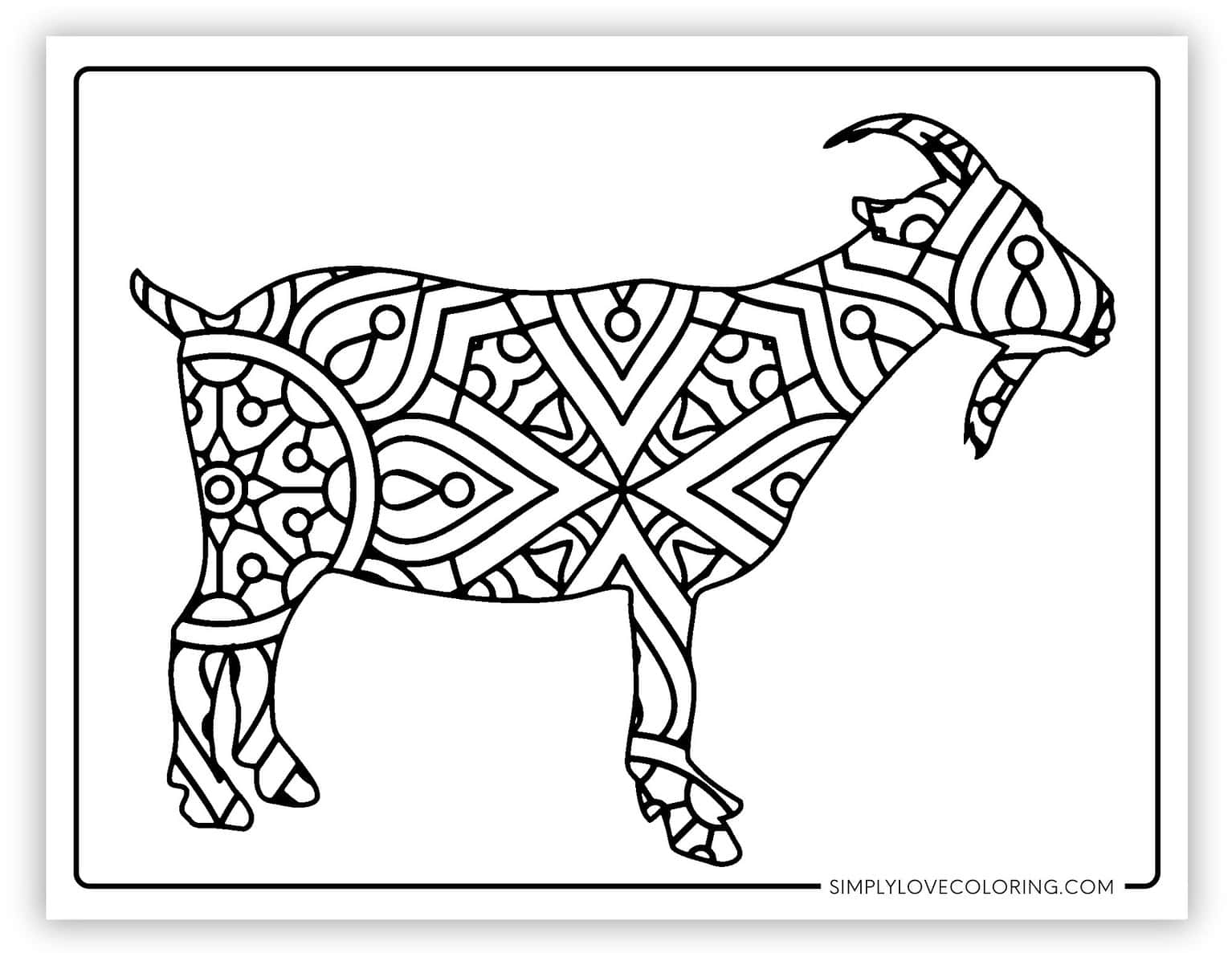 Goat Coloring Pages (Free PDF Printables) - Simply Love Coloring