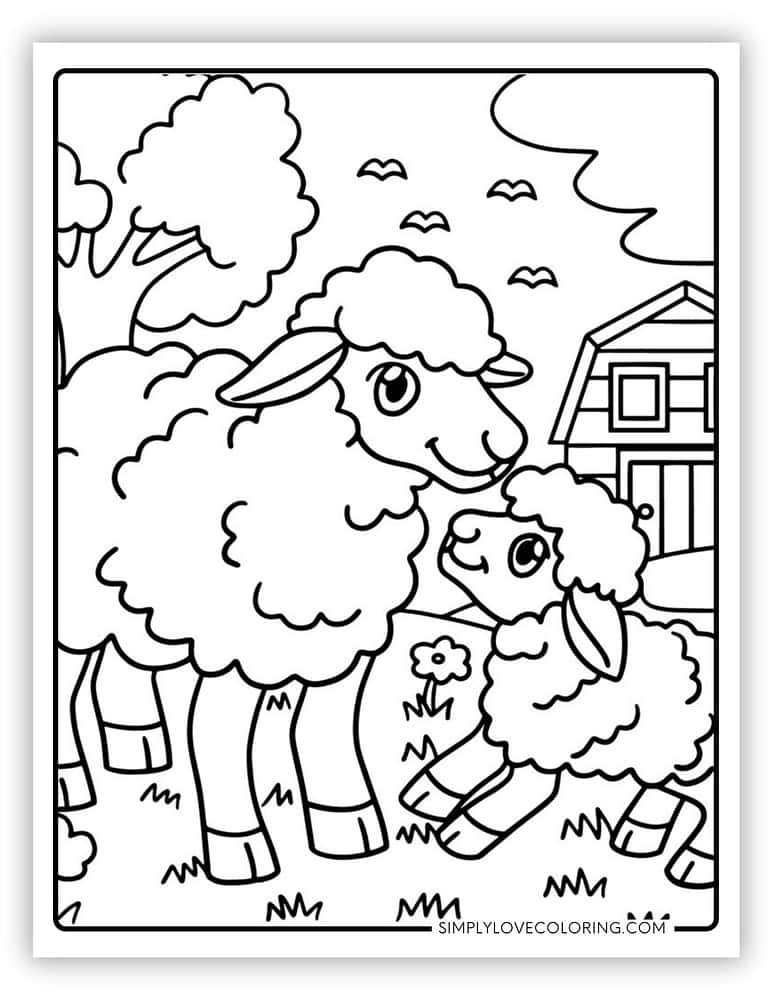 20 Sheep Coloring Pages (Free PDF Printables) - Simply Love Coloring