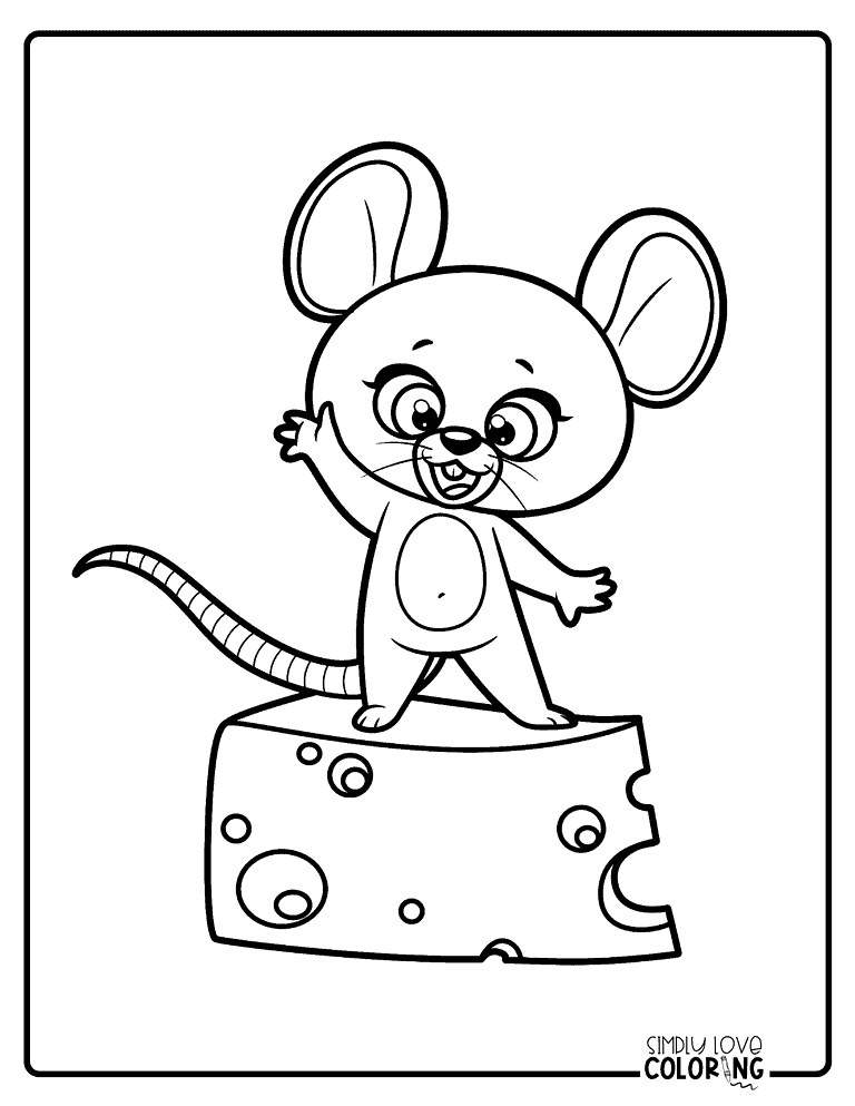 13 Cute Mice Coloring Pages (Free PDF Printables) - Simply Love Coloring
