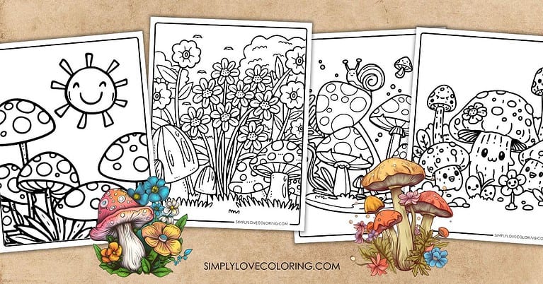 37 Mushroom Coloring Pages (Free PDF Printables) - Simply Love Coloring