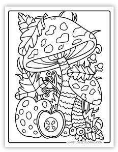 37 Mushroom Coloring Pages (Free PDF Printables) - Simply Love Coloring