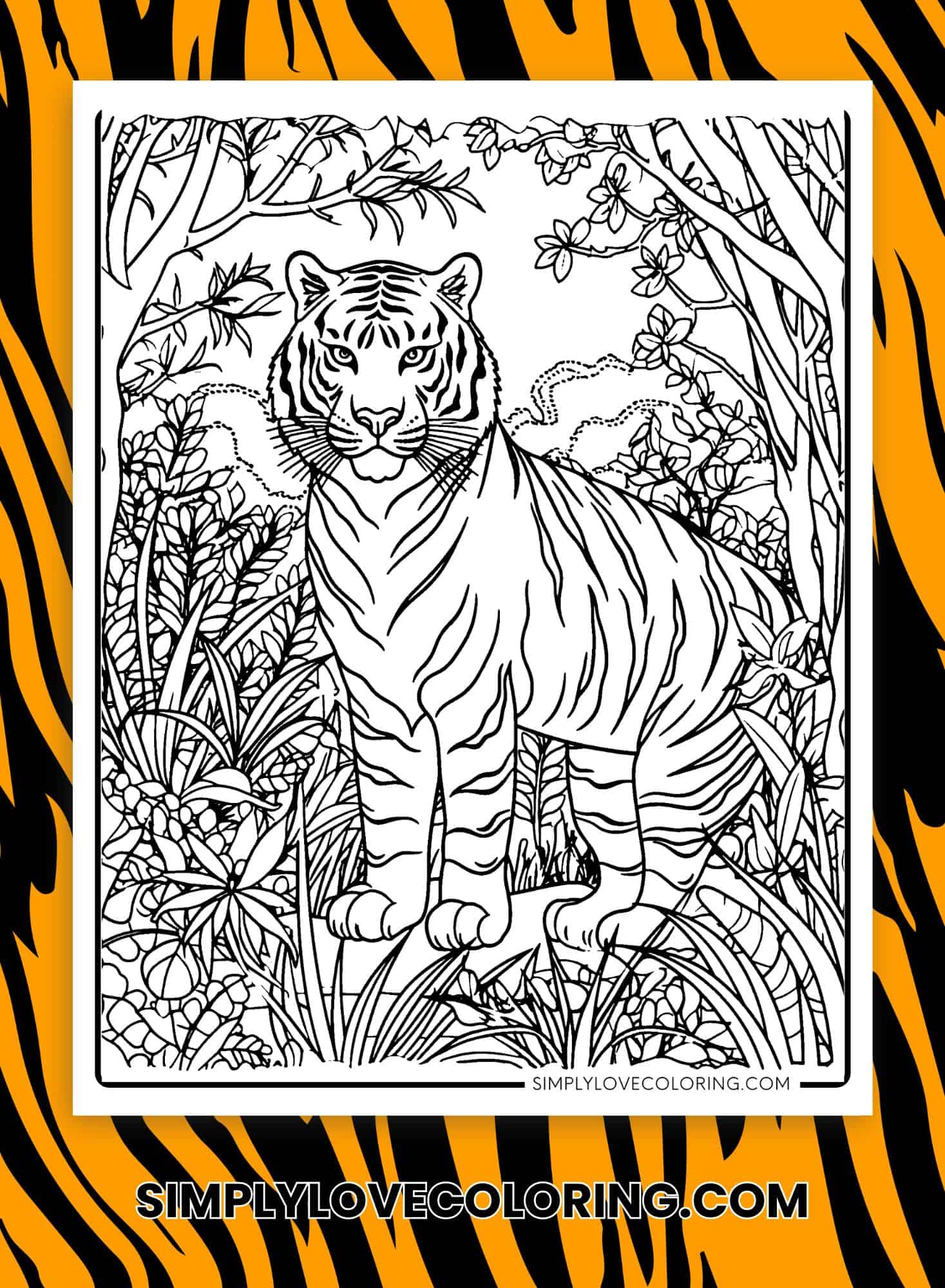 19 Tiger Coloring Pages (Free PDF Printables) - Simply Love Coloring