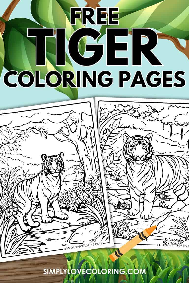19 Tiger Coloring Pages (Free PDF Printables) - Simply Love Coloring
