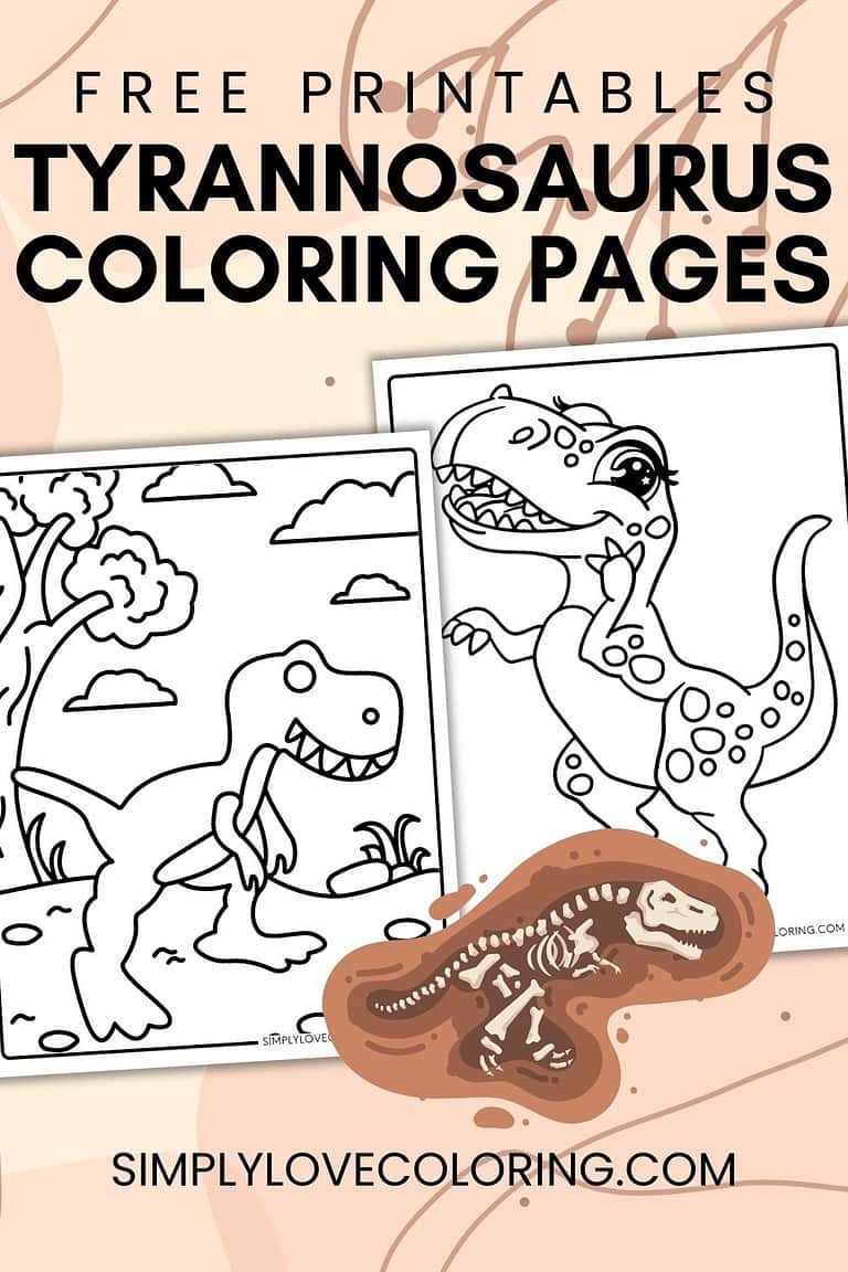 Tyrannosaurus Rex Coloring Pages (Free PDF Printables) - Simply Love ...