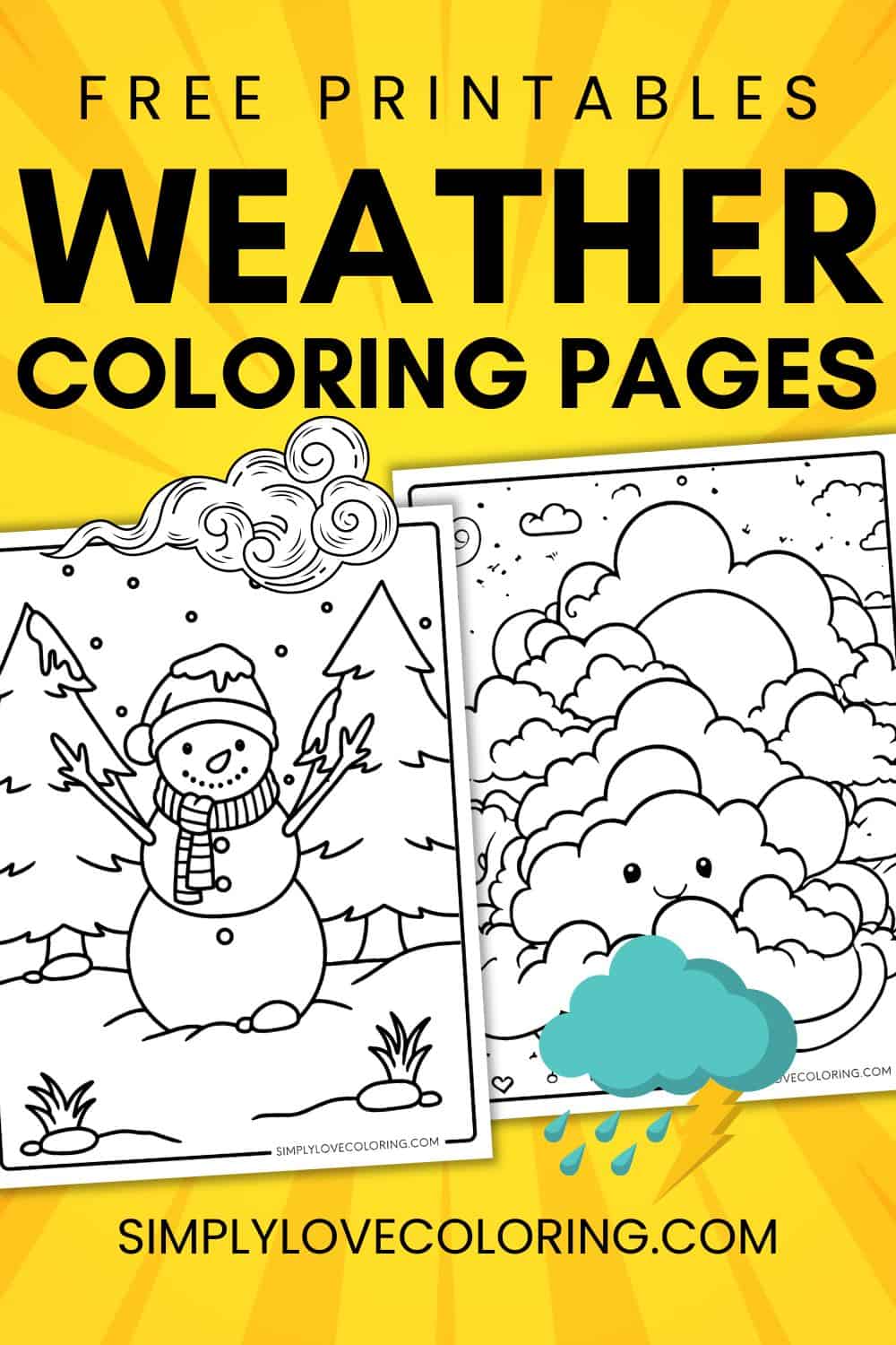 25 Weather Coloring Pages (Free PDF Printables) - Simply Love Coloring