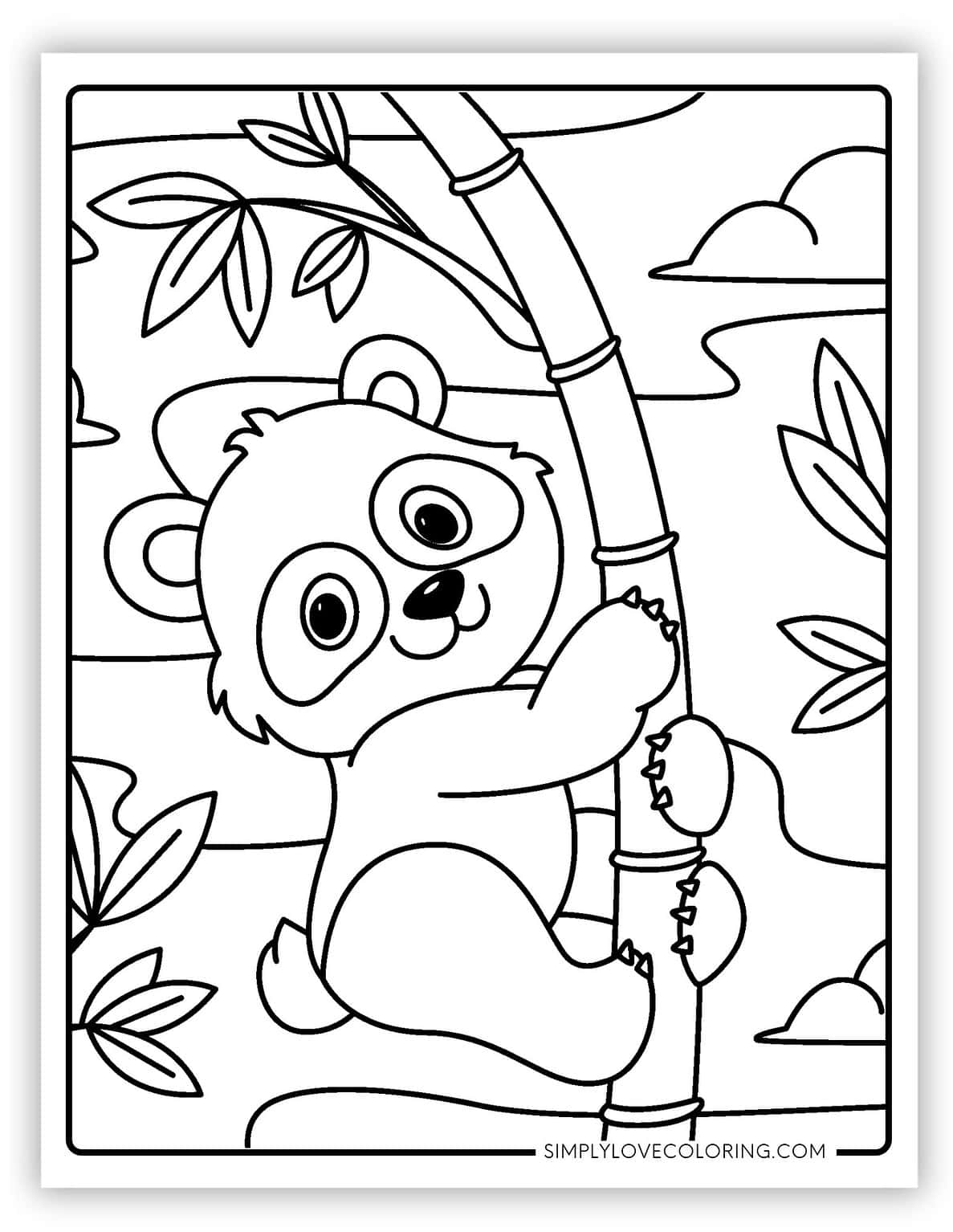 Cute Panda Bear Coloring Pages (Free PDF Printables) - Simply Love Coloring