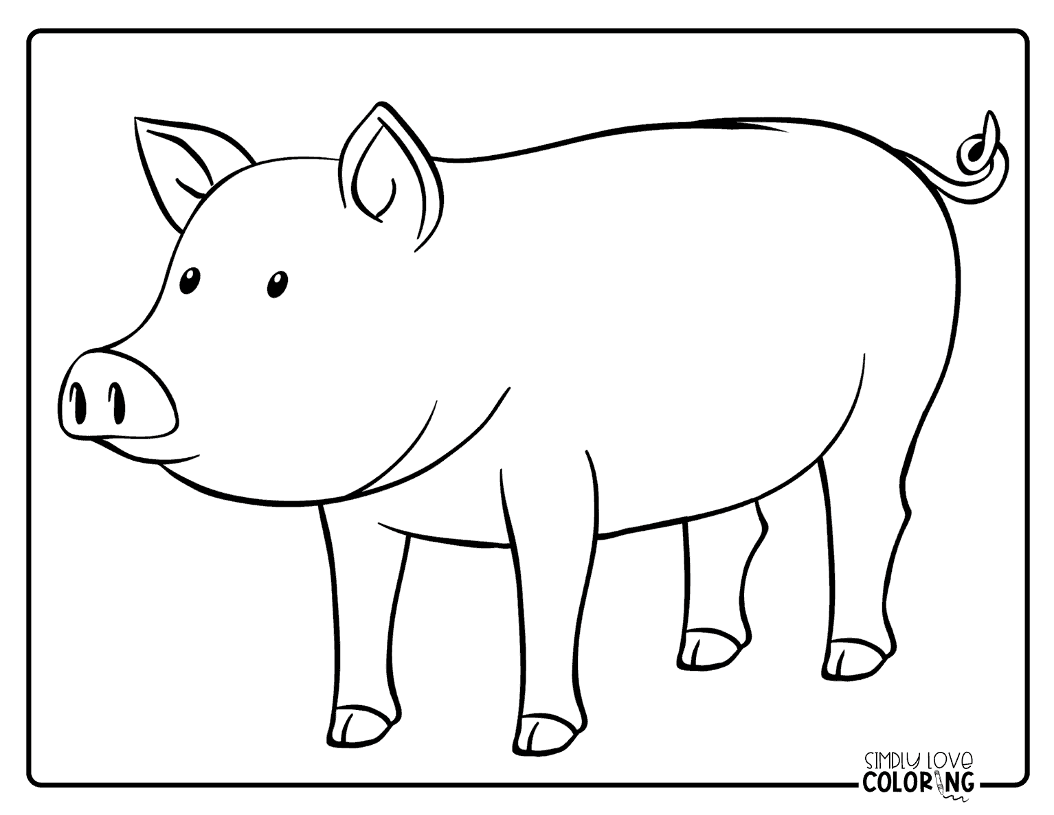 Pig Coloring Pages (Free PDF Printables) - Simply Love Coloring