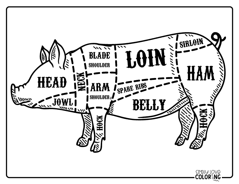 Pig Coloring Pages (Free PDF Printables) - Simply Love Coloring