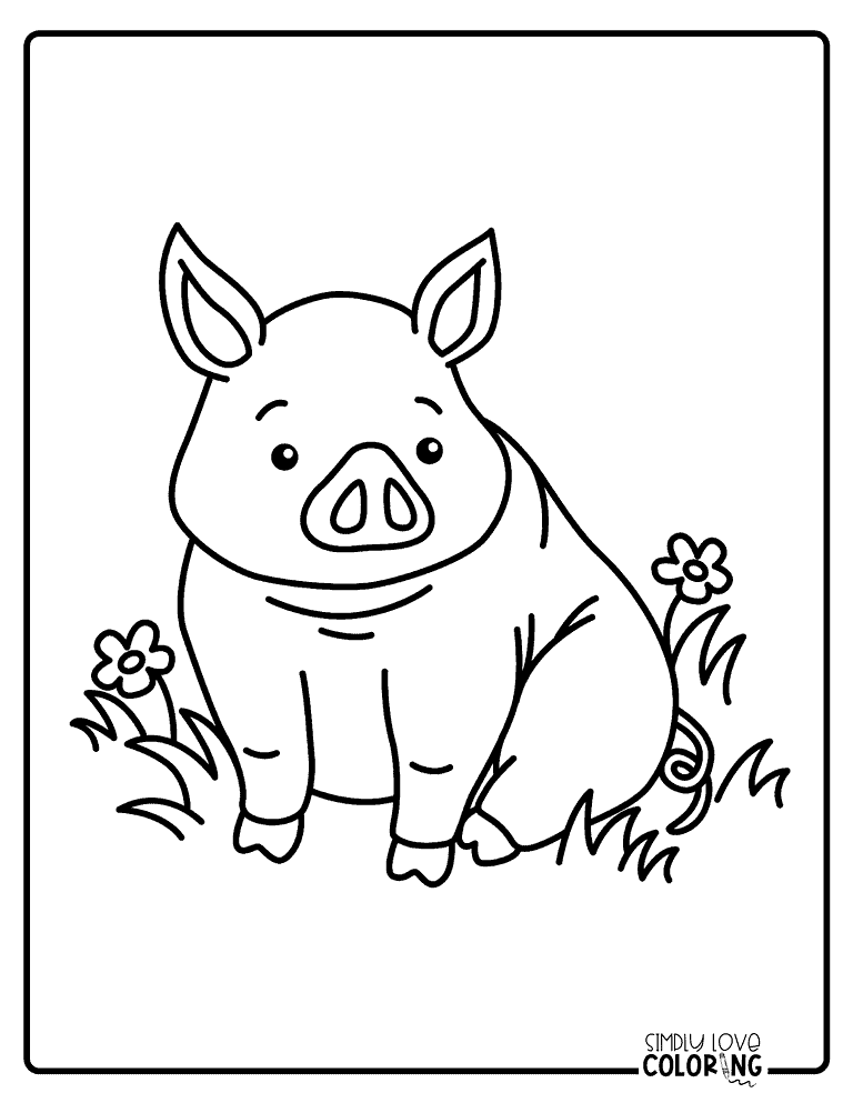 Pig Coloring Pages (Free PDF Printables) - Simply Love Coloring