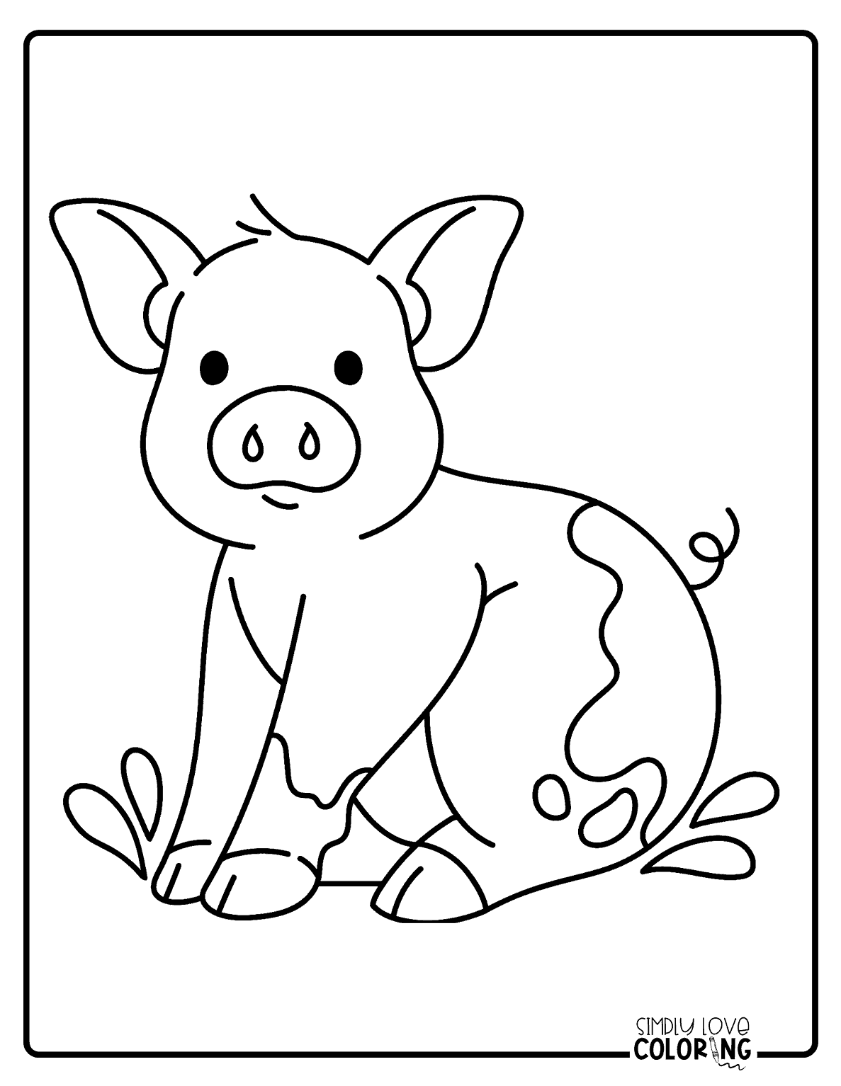 Pig Coloring Pages (Free PDF Printables) - Simply Love Coloring