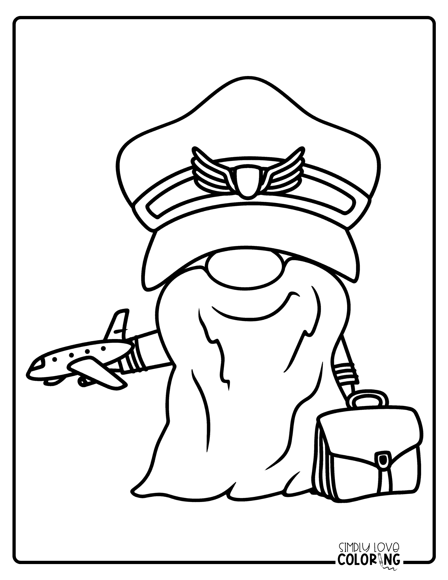 Gnome Coloring Pages - Simply Love Coloring