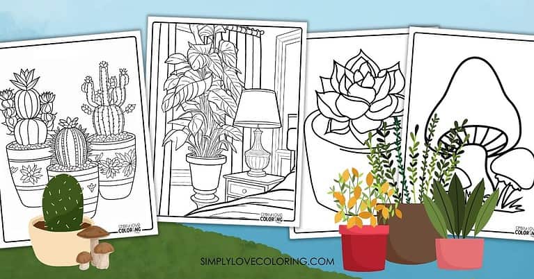 Plant Coloring Pages (Free PDF Printables) - Simply Love Coloring