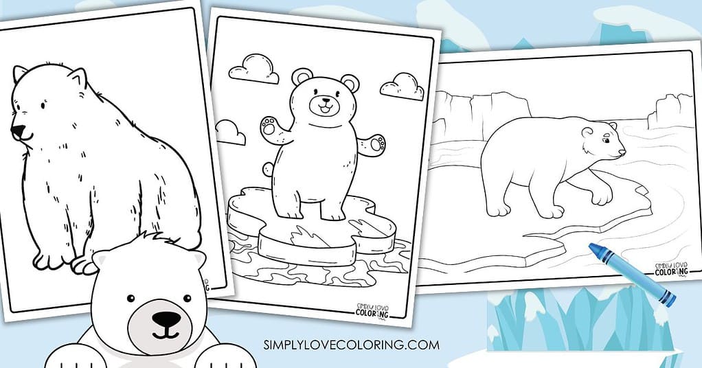 Polar Bear Coloring Pages (Free PDF Printables) - Simply Love Coloring