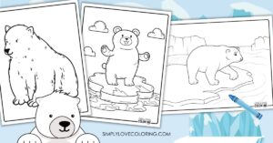 Polar Bear Coloring Pages (Free PDF Printables) - Simply Love Coloring