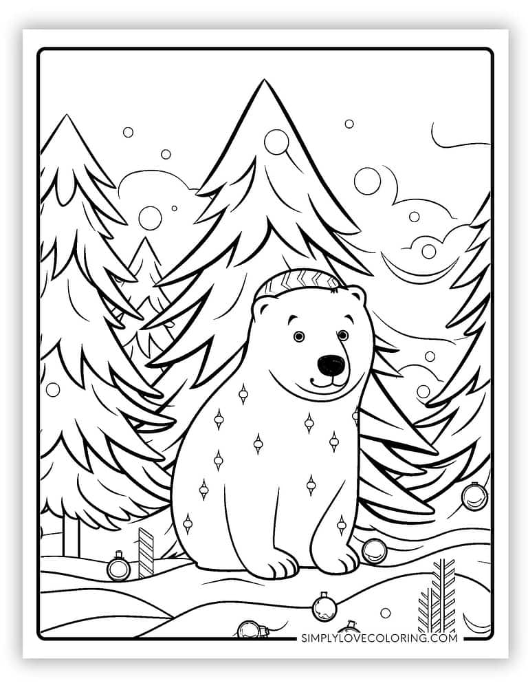 Polar Bear Coloring Pages (Free PDF Printables) - Simply Love Coloring