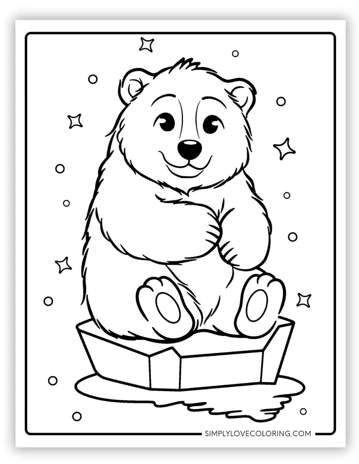 Polar Bear Coloring Pages (Free PDF Printables) - Simply Love Coloring