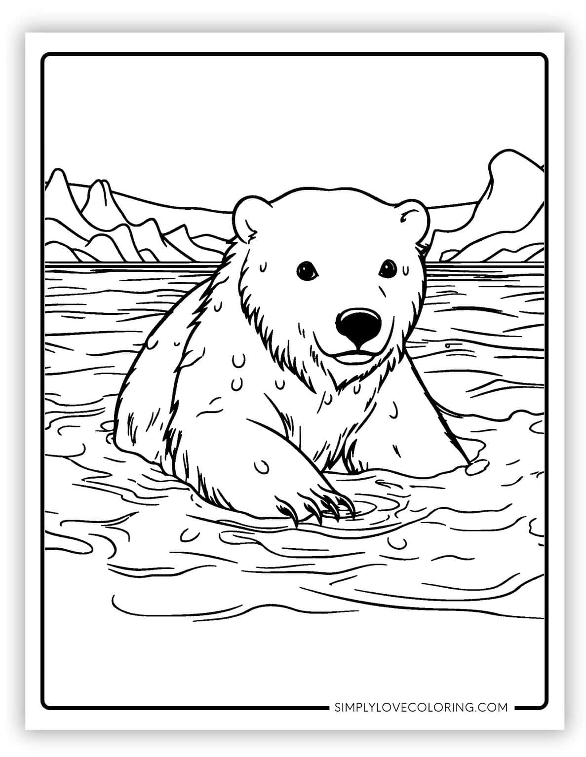 Polar Bear Coloring Pages (Free PDF Printables) - Simply Love Coloring