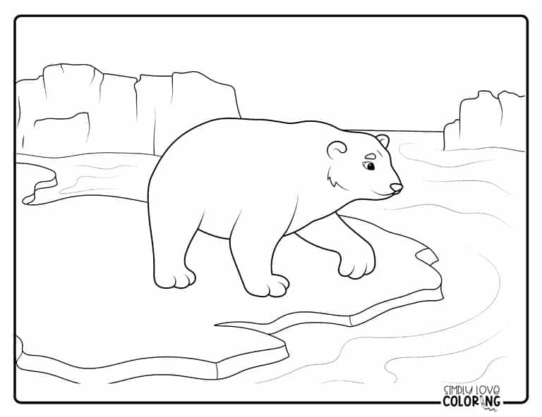 Polar Bear Coloring Pages (Free PDF Printables) - Simply Love Coloring