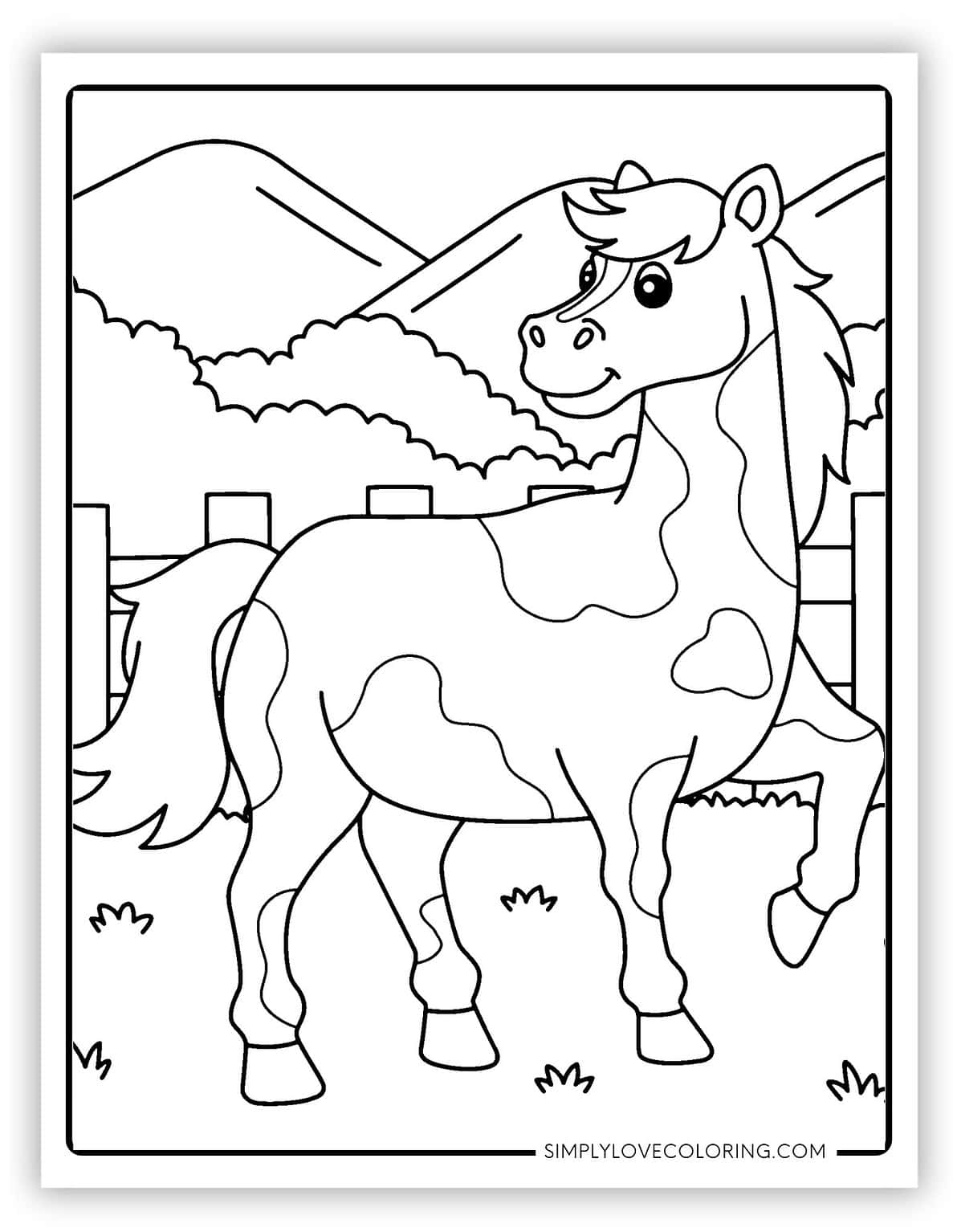 35 Horse Coloring Pages (Free PDF Printables) - Simply Love Coloring